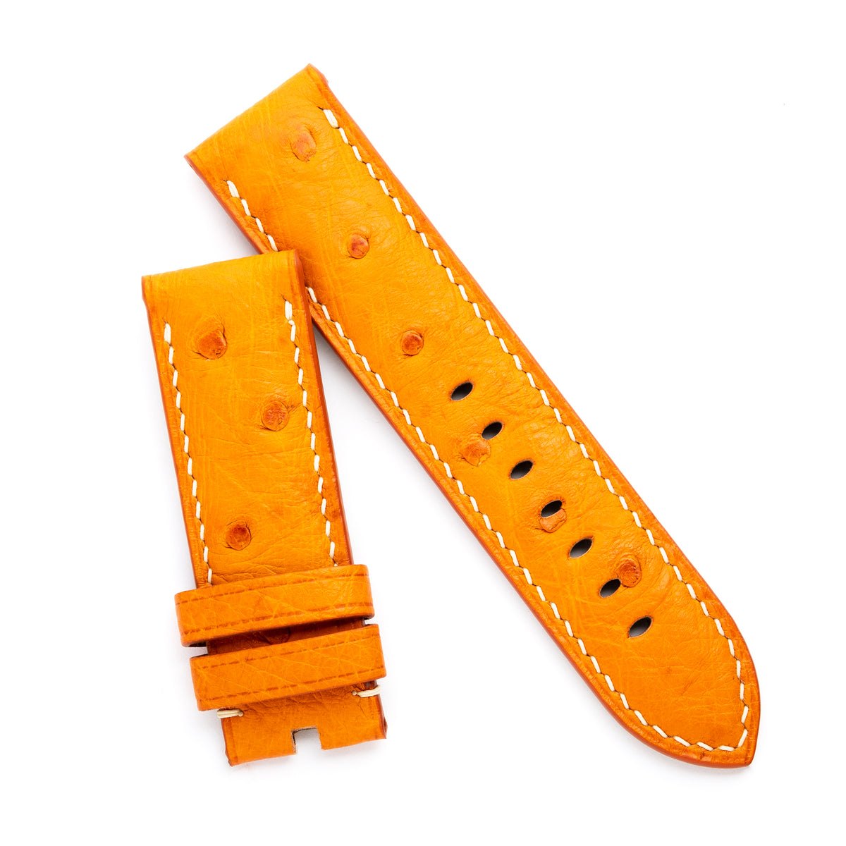Orange Ostrich Watch Strap | CENTURY WATCH STRAPS – Century Watch Straps